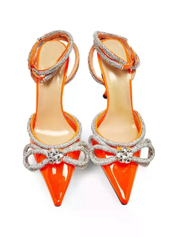 Mach & Mach Double Bow Crystal-embellished Pumps