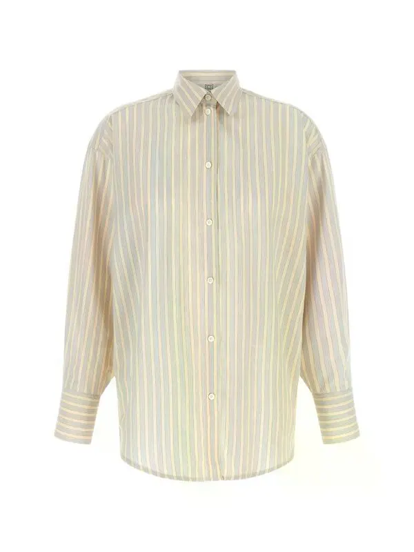 TOTEME Oversized Striped Shirt - Neutrals