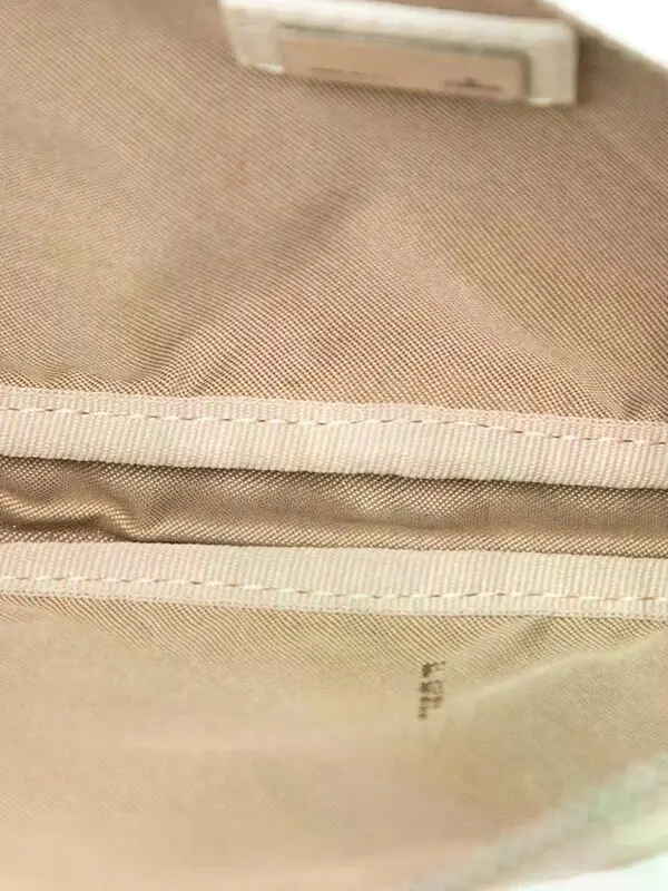 Fendi Zucchino Canvas Shoulder Bag - Brown