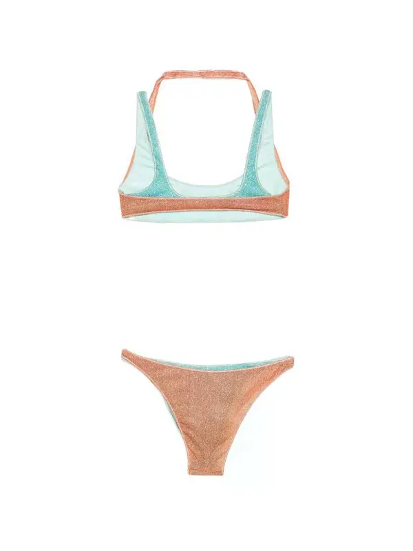 Oseree Metallic Layered Bikini