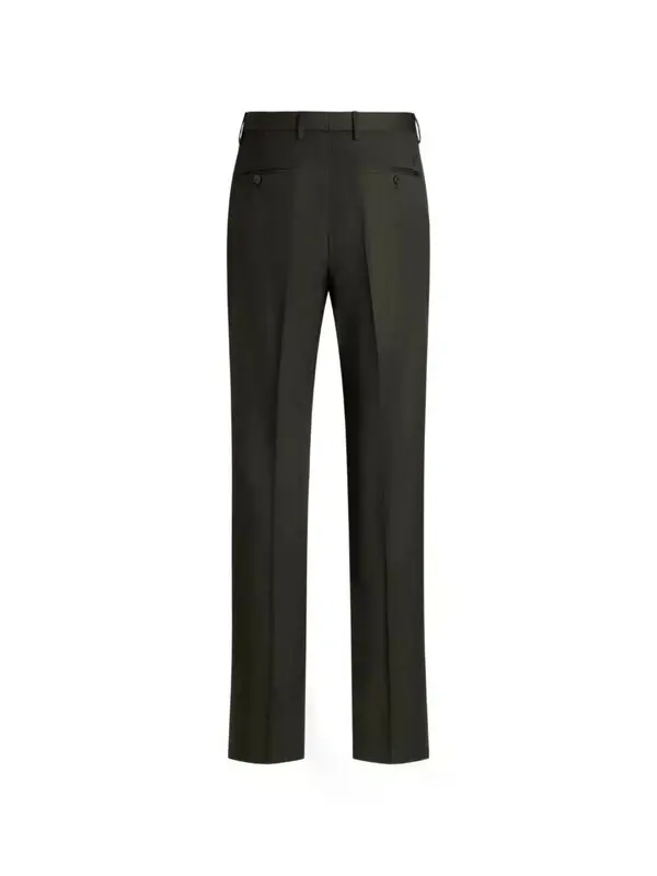 Etro Cool Wool Tailored Trousers With Crease Detail - Grey