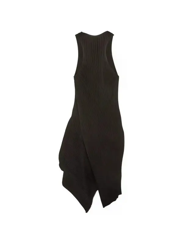 Stella McCartney Rib Knit Asymmetric Midi Dress