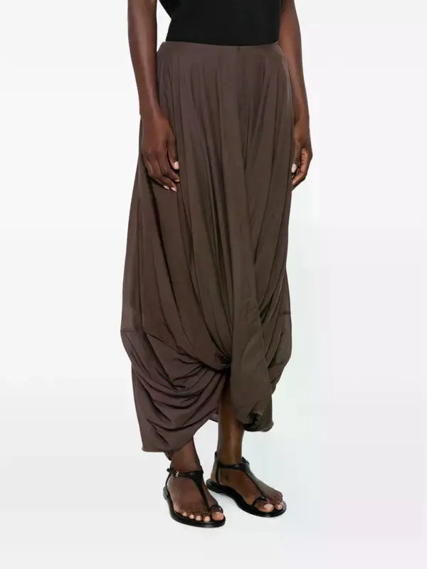 TOTEME Cocoon Asymmetric Draped Skirt - Brown