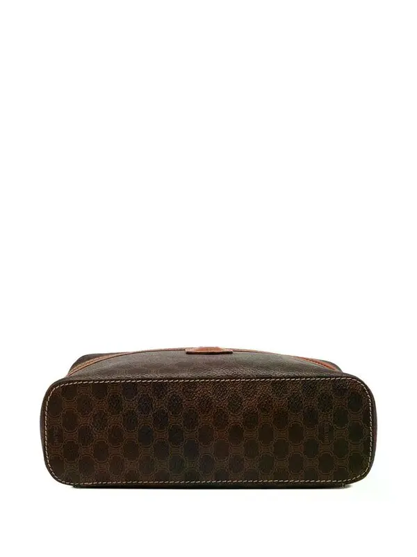 Celine Macadam Coated Canvas Vanity Bag - Brown