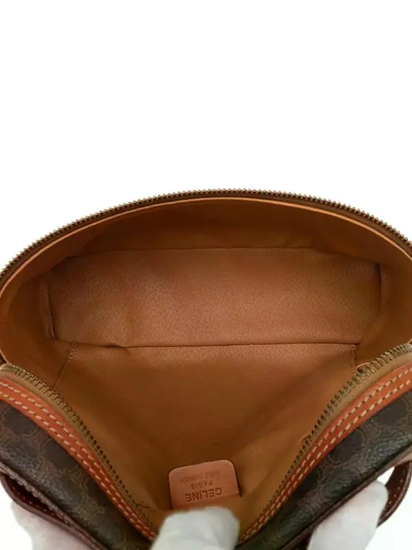 Celine Macadam Coated Canvas Vanity Bag - Brown