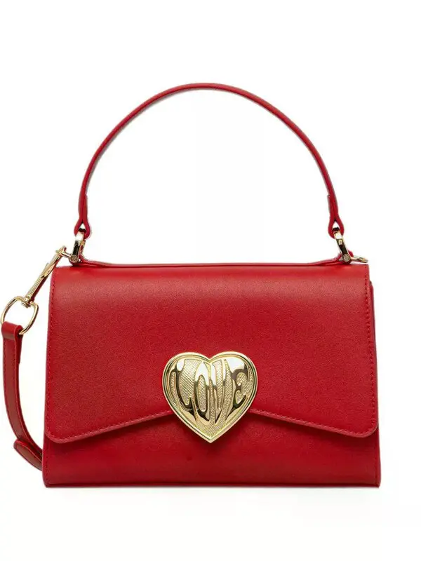 Moschino Heart Plaque Top-handle Tote Bag - Red
