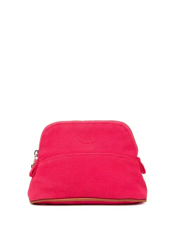 Hermès Mini Mini Canvas Bolide Case Pouch - Pink