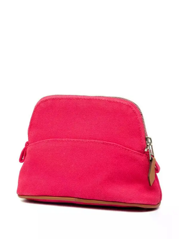 Hermès Mini Mini Canvas Bolide Case Pouch - Pink