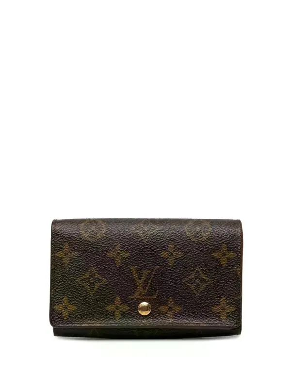LOUIS VUITTON 2002 Monogram Porte Monnaie Tresor Wallet Small Wallets - Brown