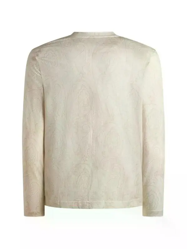 Etro Cotton Jersey Sweater With Paisley Motif And Embroidered Logo