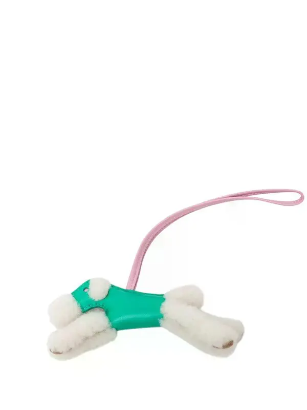 Hermès 2022 Milo Lambskin And Wool Budy Bag Charm - Green