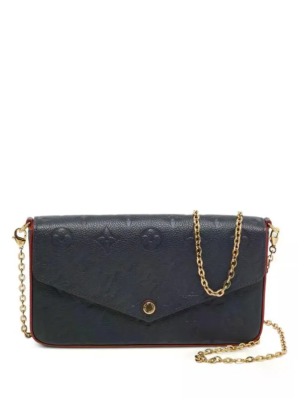 LOUIS VUITTON Félicie Pochette Monogram Empreinte Clutch Bag - Blue