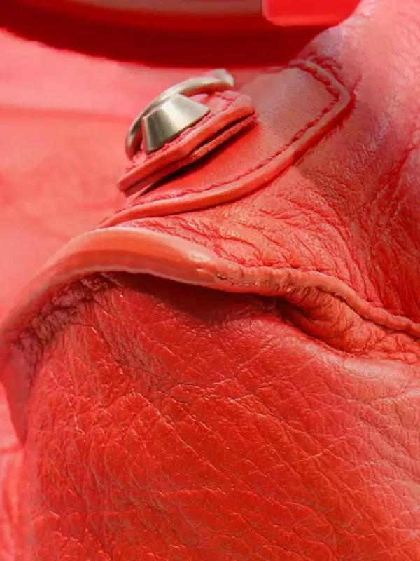 Balenciaga Leather Papier Tote Bag - Red