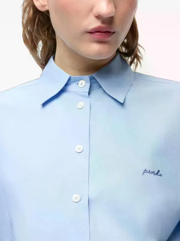Pinko Logo Embroidered Cotton Shirt