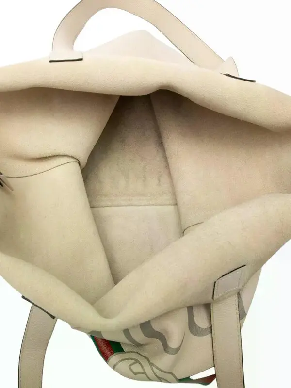 Gucci Calfskin Logo Tote Bag