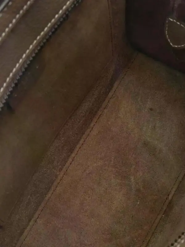 Celine Leather Luggage Tote Satchel - Neutrals