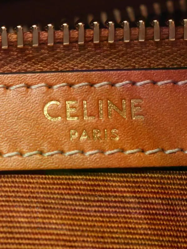 Celine 2010-2026 Medium Triomphe Coated Canvas Flat Shopper Tote Bag
