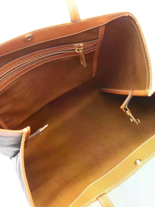 Celine 2010-2026 Medium Triomphe Coated Canvas Flat Shopper Tote Bag