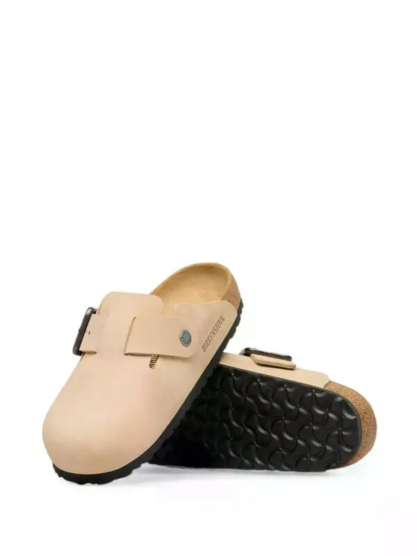 BIRKENSTOCK Buckle-fastening Leather Mules