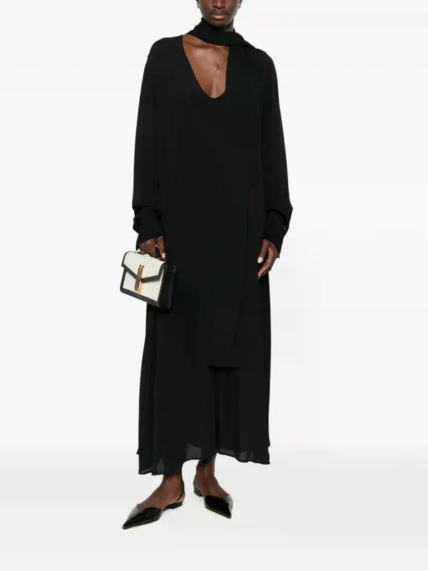 TOTEME Scarf-detail Long-sleeve Midi Dress