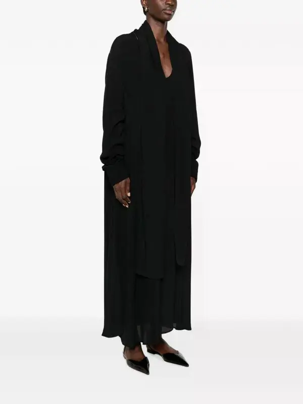 TOTEME Scarf-detail Long-sleeve Midi Dress