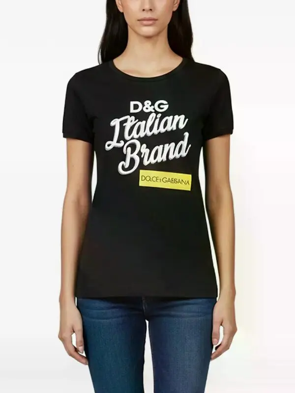 Dolce & Gabbana Italian Brand" Logo Print T-shirt
