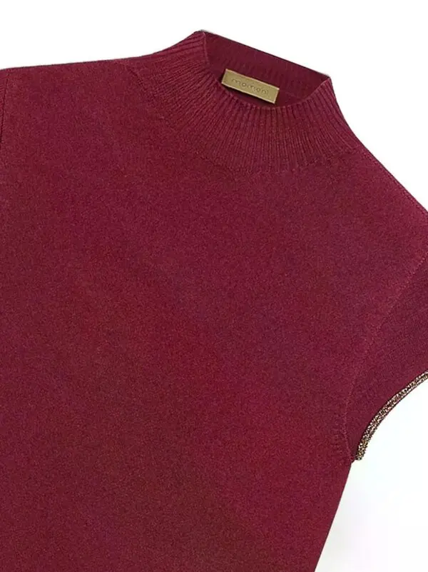 Momoni Sleeveless Mock Neck Top