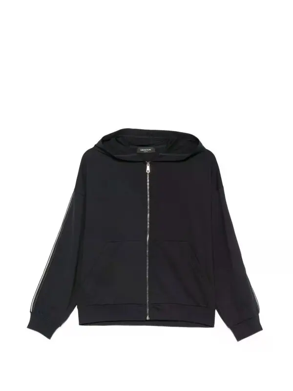 Fabiana Filippi Zip-fastening Hoodie With Side Stripes