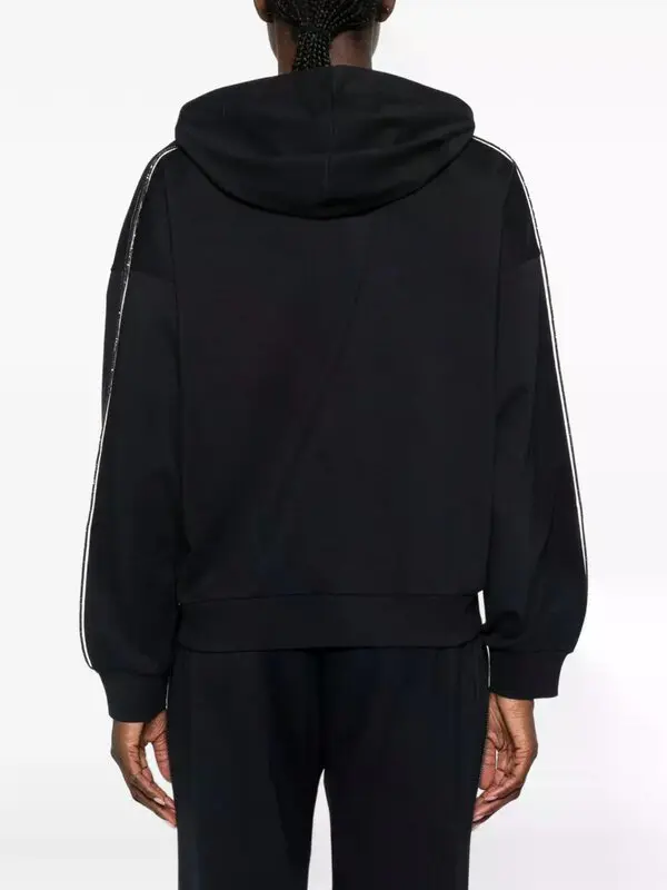 Fabiana Filippi Zip-fastening Hoodie With Side Stripes