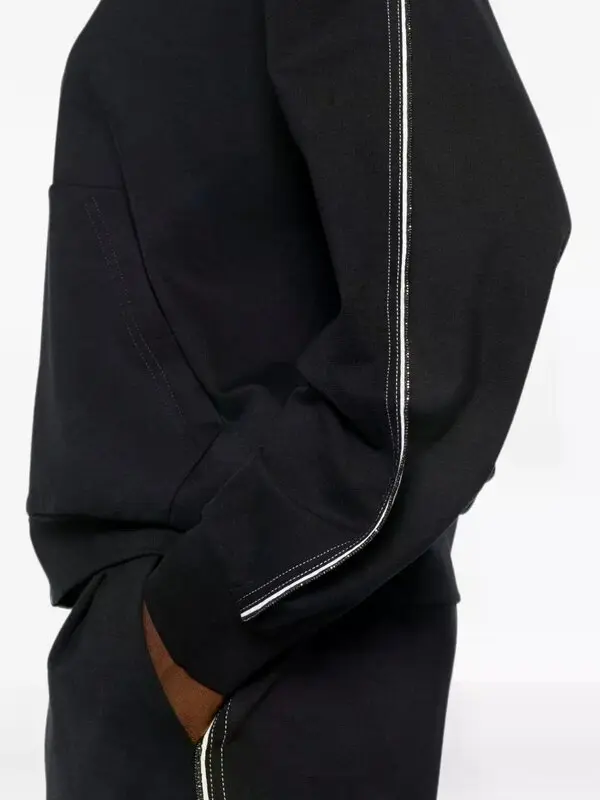 Fabiana Filippi Zip-fastening Hoodie With Side Stripes