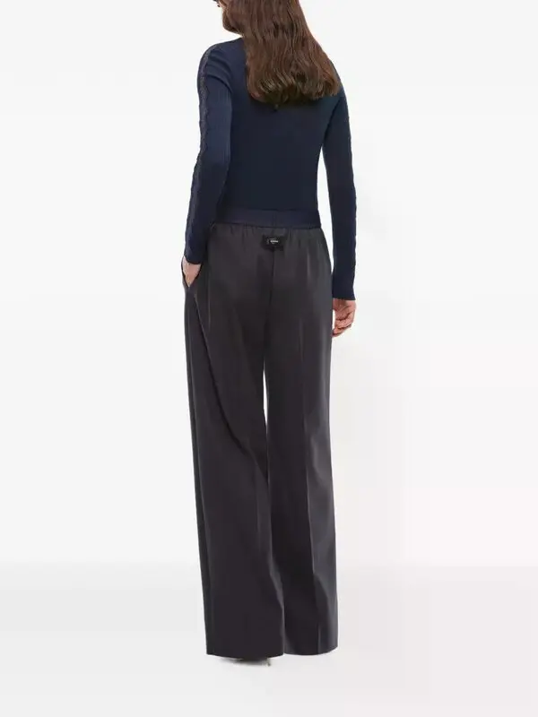 Pinko Stretch Wool-blend Palazzo Trousers