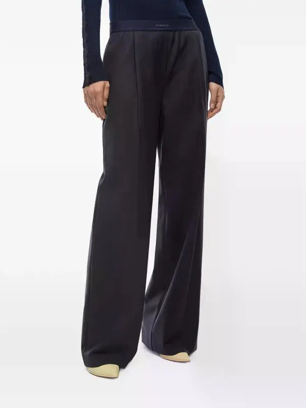 Pinko Stretch Wool-blend Palazzo Trousers