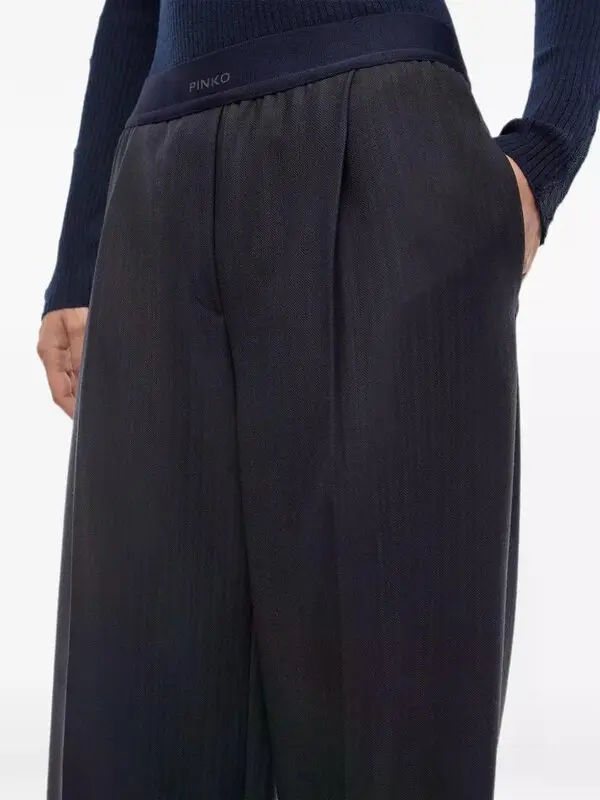 Pinko Stretch Wool-blend Palazzo Trousers