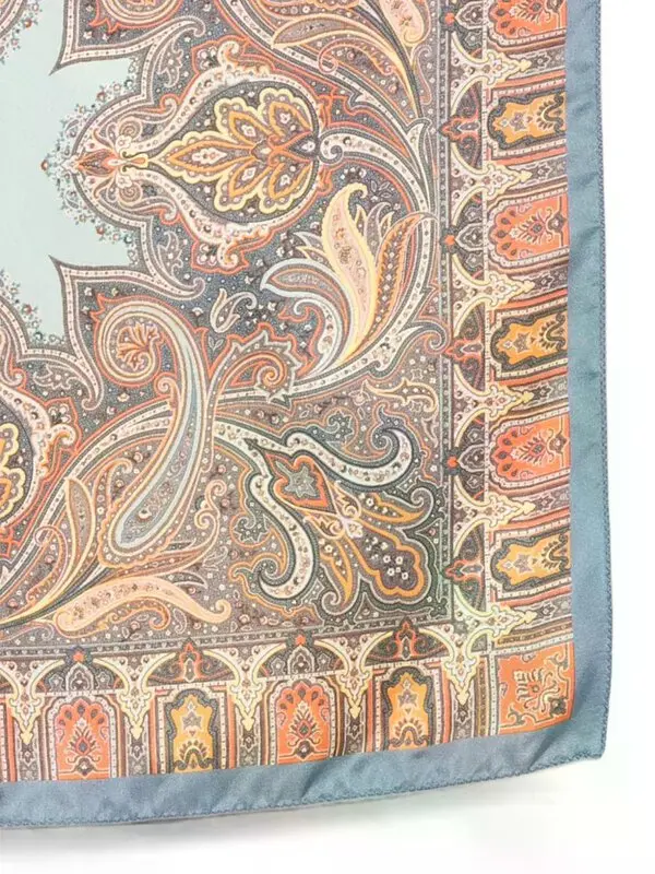 Etro Paisley-print Handkerchief - Blue