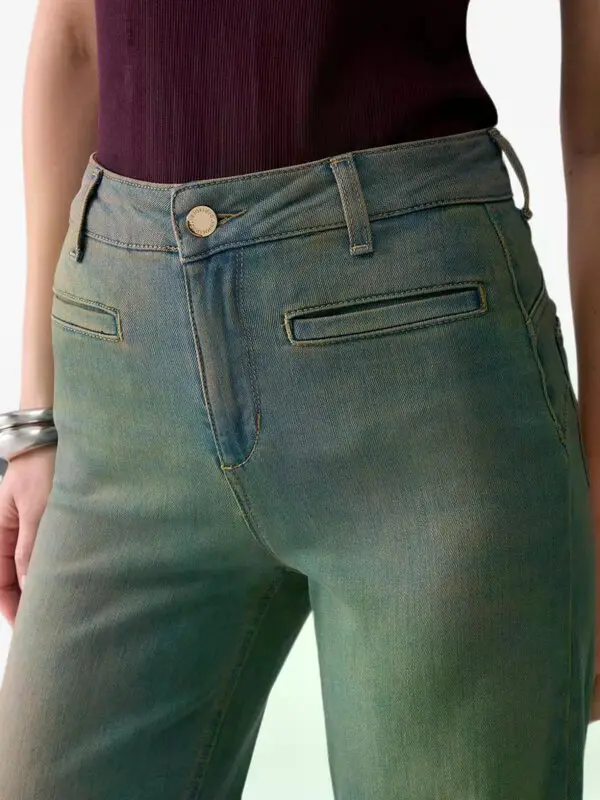 Liu Jo High Waist Flare Jeans With Welt Pockets