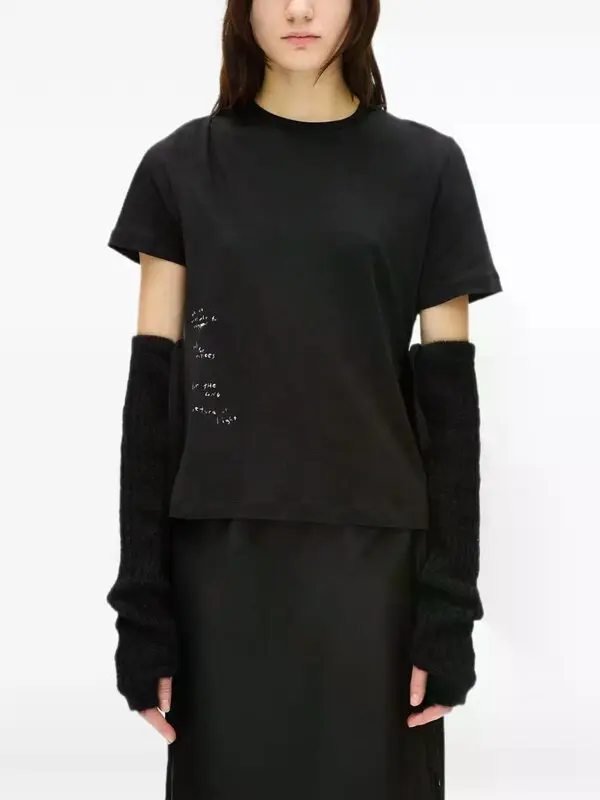 ANN DEMEULEMEESTER Rib-knit Gauntlets - Black