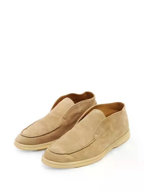 Loro Piana Beige Suede Open Walk Boots