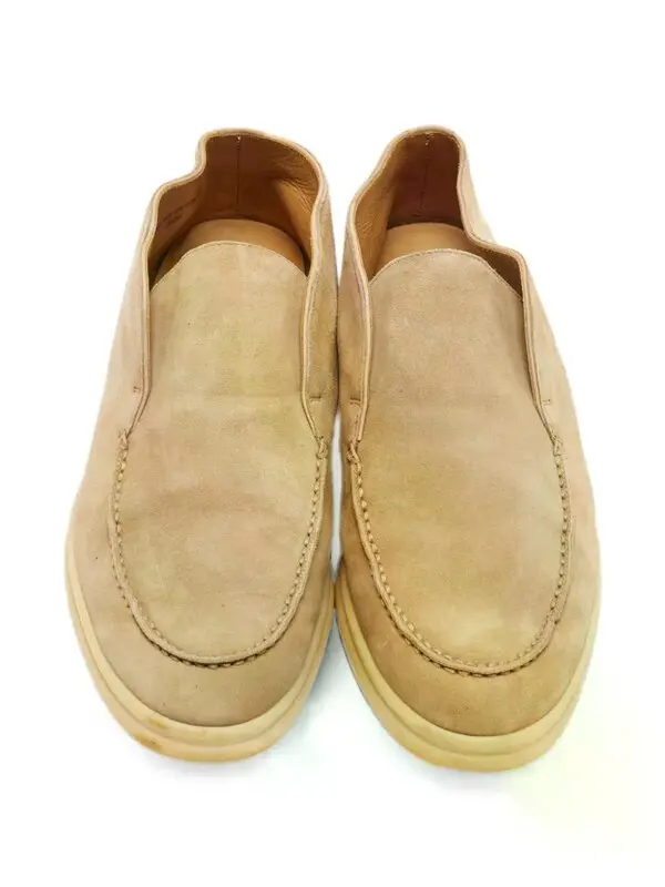 Loro Piana Beige Suede Open Walk Boots