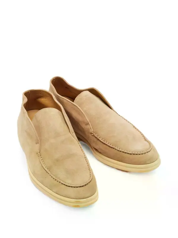 Loro Piana Beige Suede Open Walk Boots