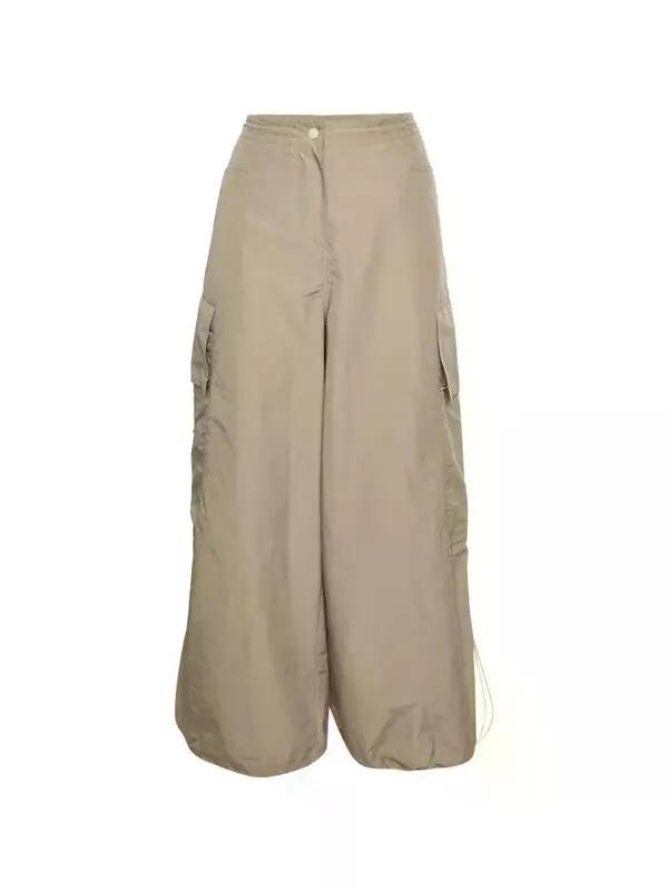 Palm Angels Cargo Pockets Drawstring Hem Trousers