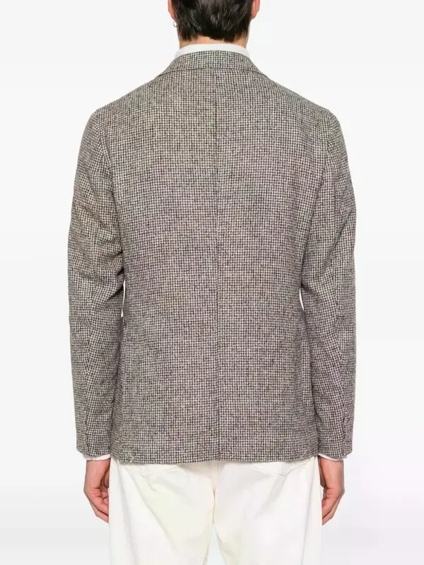 Eleventy Houndstooth-pattern Single-breasted Blazer