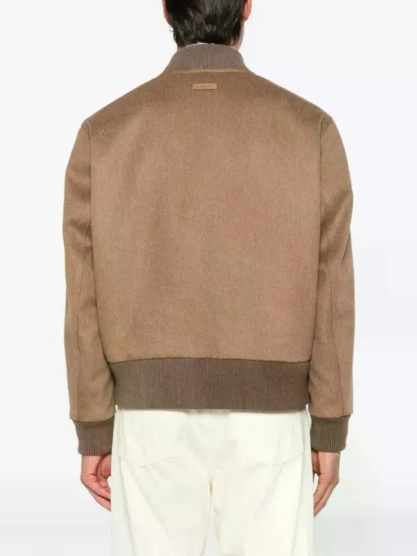 LARDINI Ribbed-trim Zip-fastening Jacket