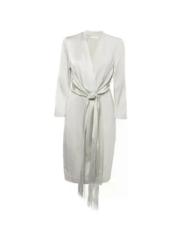 Max Mara Long Sleeve Midi Dress - Grey