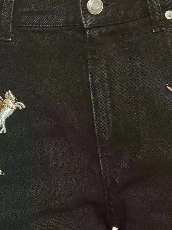 Alexander McQueen Embellished Straight-leg Jeans