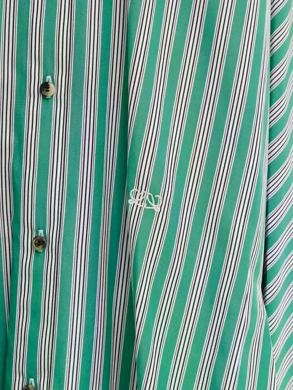 Loewe Striped Embroidered Anagram Shirt