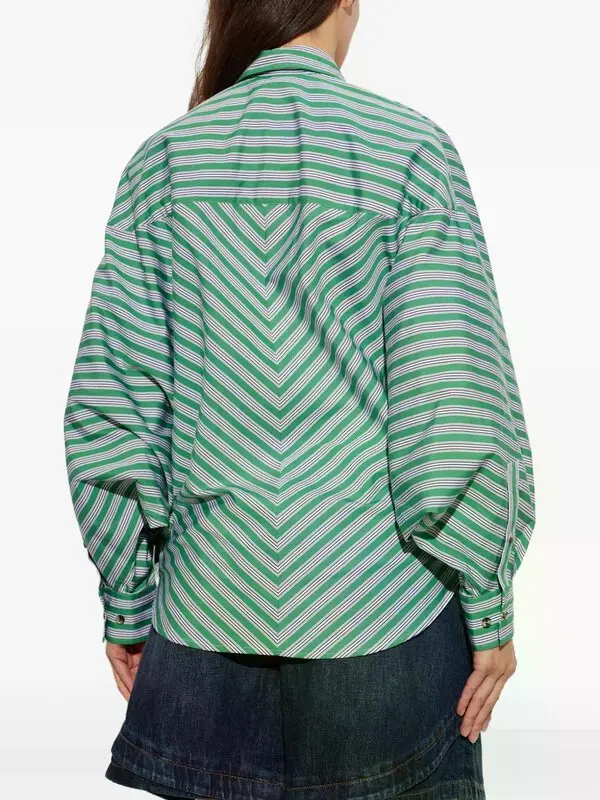 Loewe Striped Embroidered Anagram Shirt