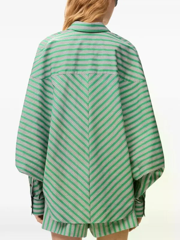 Loewe Striped Embroidered Anagram Shirt