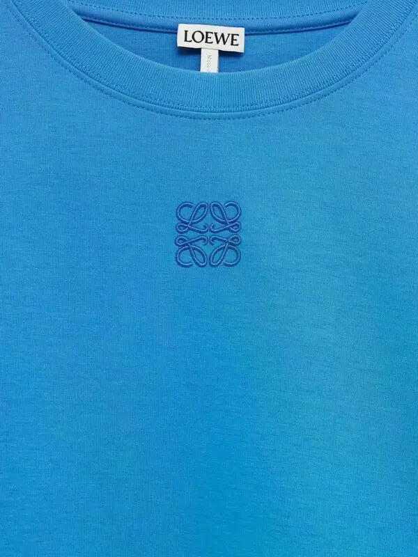 Loewe Asymmetric T-shirt With Anagram Embroidery - Blue
