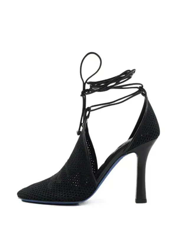 Burberry Pointed Toe Lace Up Stiletto High Heel