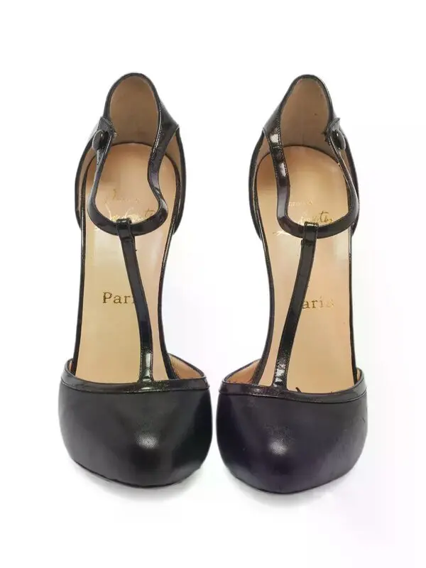 CHRISTIAN LOUBOUTIN Leather T-bar Platform Pumps